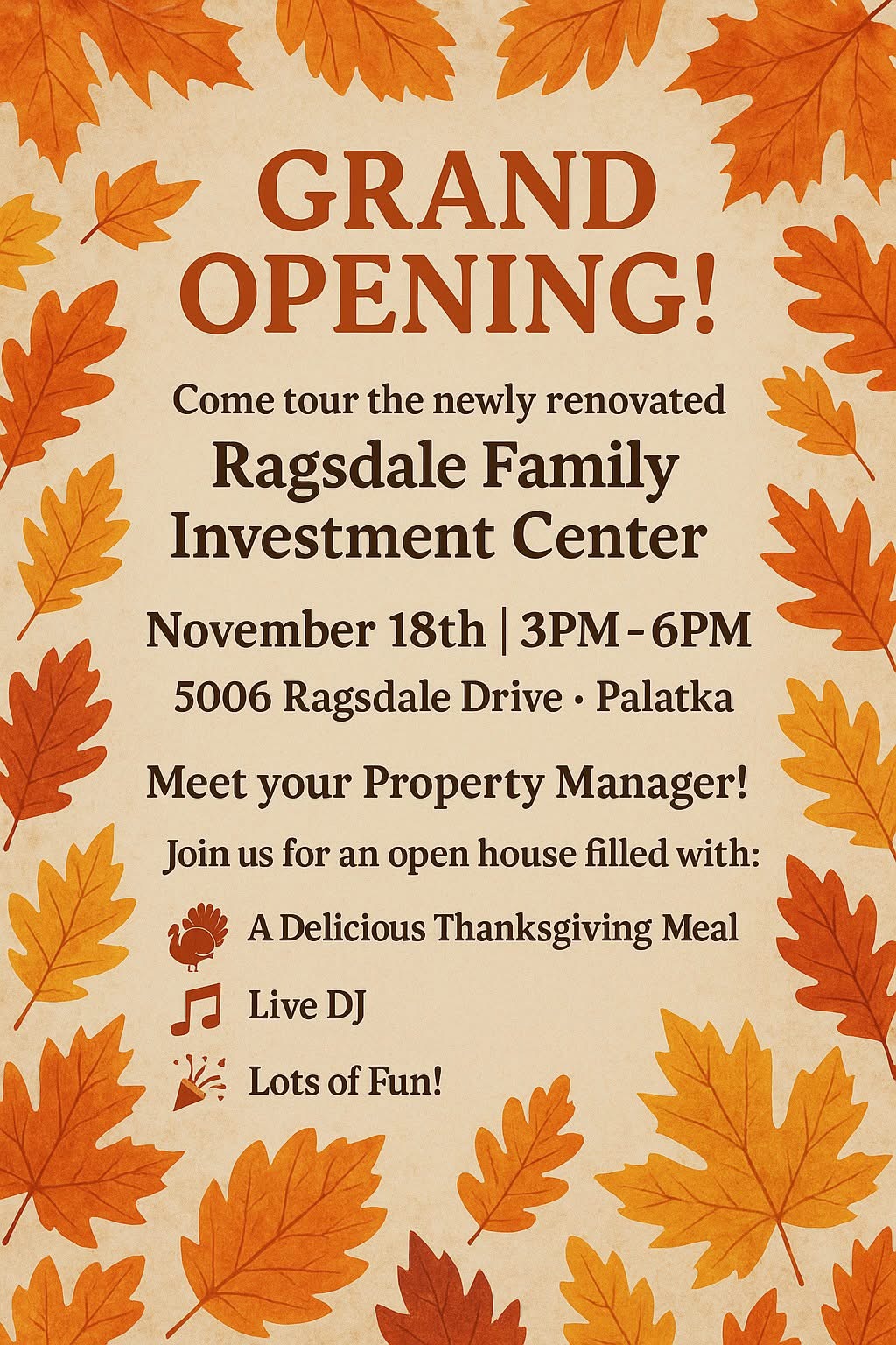 Ragsdale Family Investment Center – Grand Opening – Visit Palatka